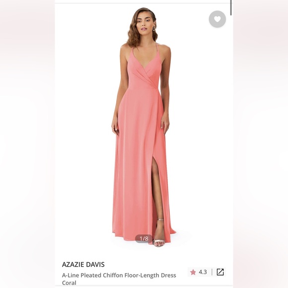 Azazie | Dresses | Azazie Davis Coral | Poshmark